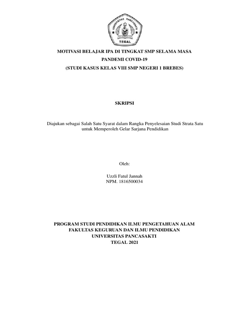Skripsi PDF - Uzzli Fatul Jannah | PDF