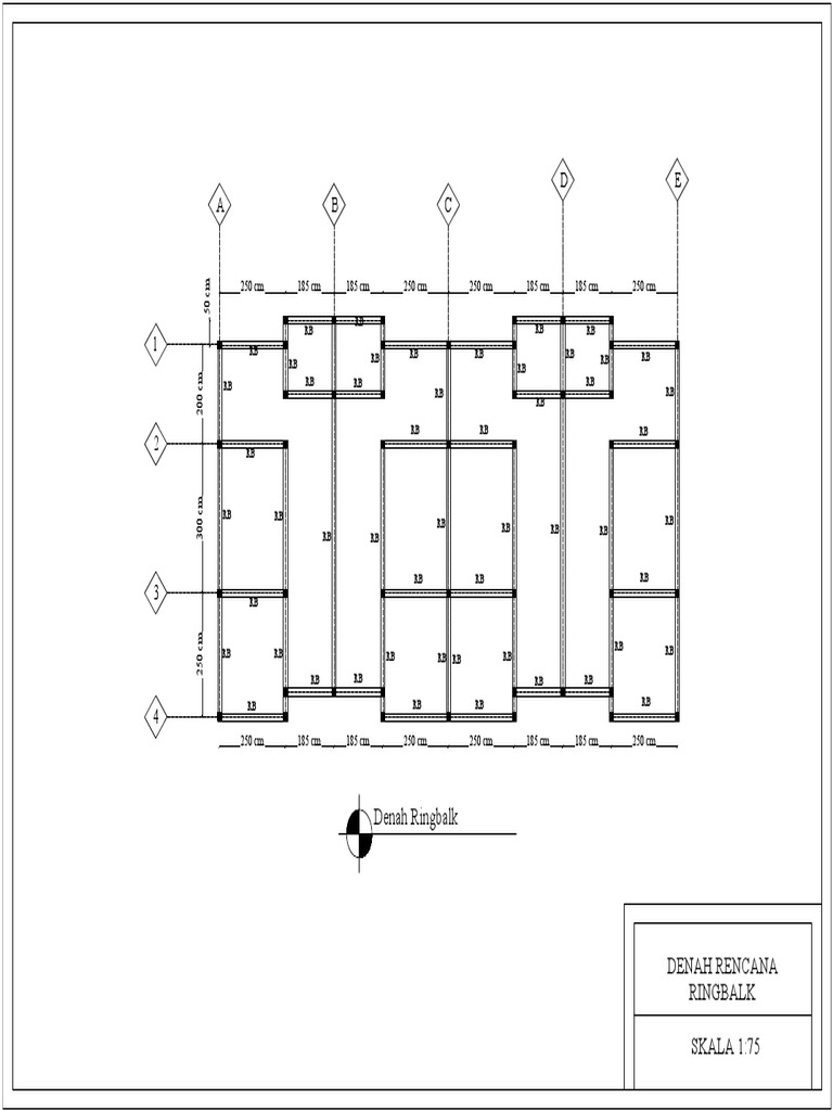 Denah Rencana Ringbalk Skala 1:75 | PDF