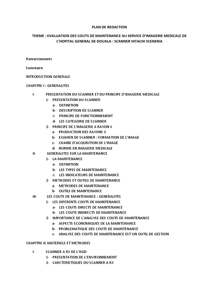 Plan de Rédaction | PDF