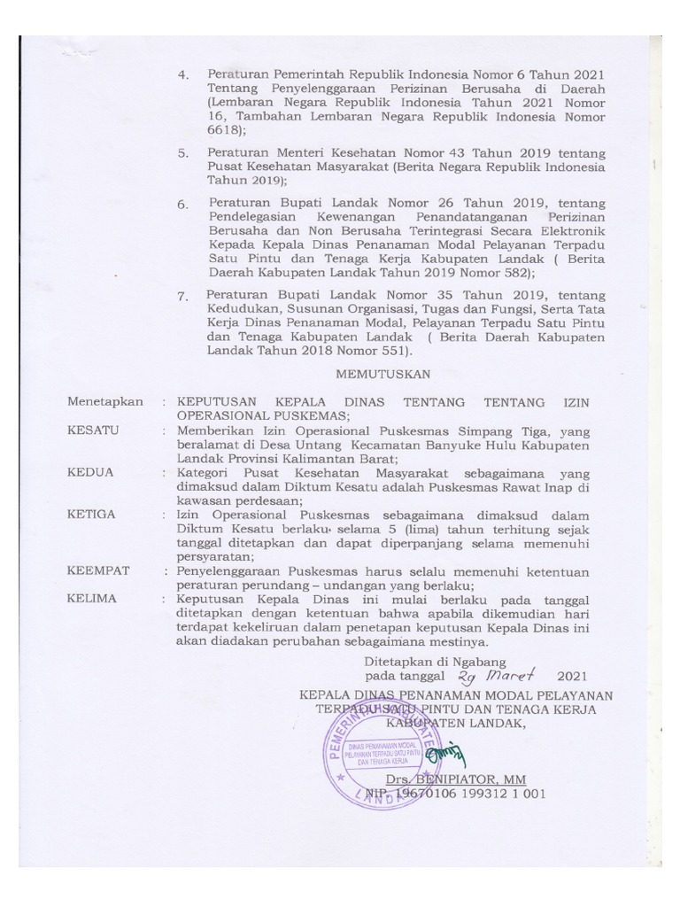 Sio Puskesmas Simpang Tiga | PDF