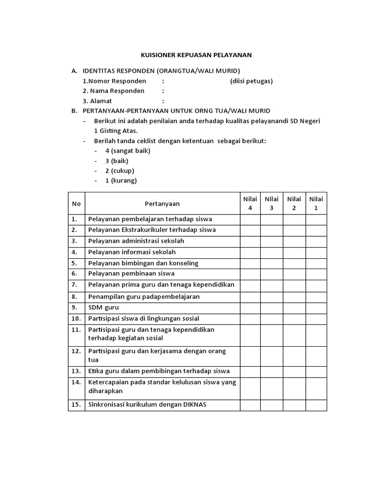 KUISIONER TRACER STUDY | PDF