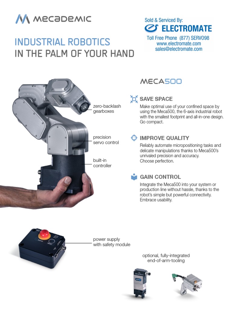 Mecademic Meca500 Brochure Ei2021 | PDF | Computer Engineering | Computing