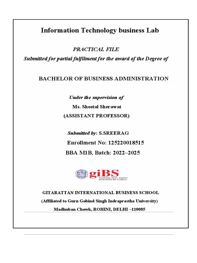 It Word Project | PDF | Computer File | Microsoft Word