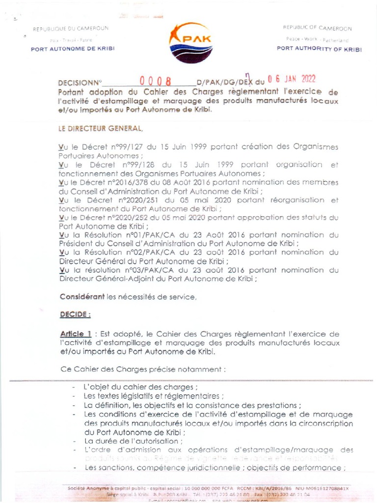 CDC Estampillage-Marquage | PDF