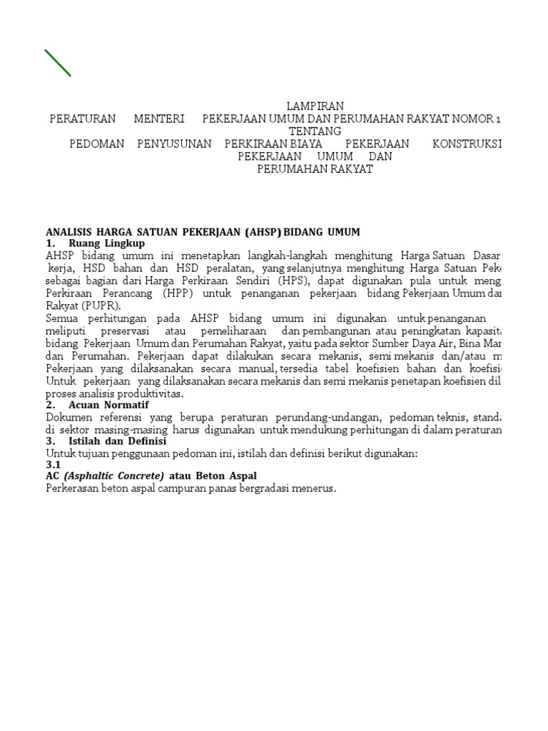 Lampiran Bagian I Umum | PDF