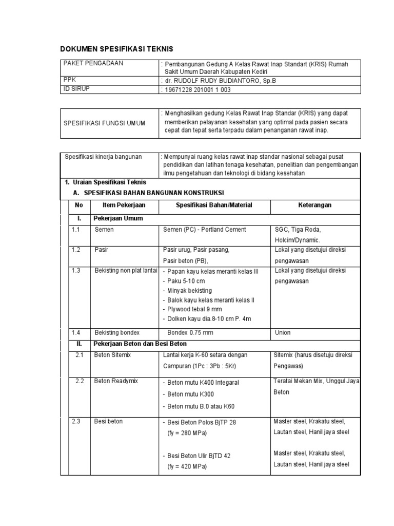 Daftar Simak RSKK - 02062023 | PDF
