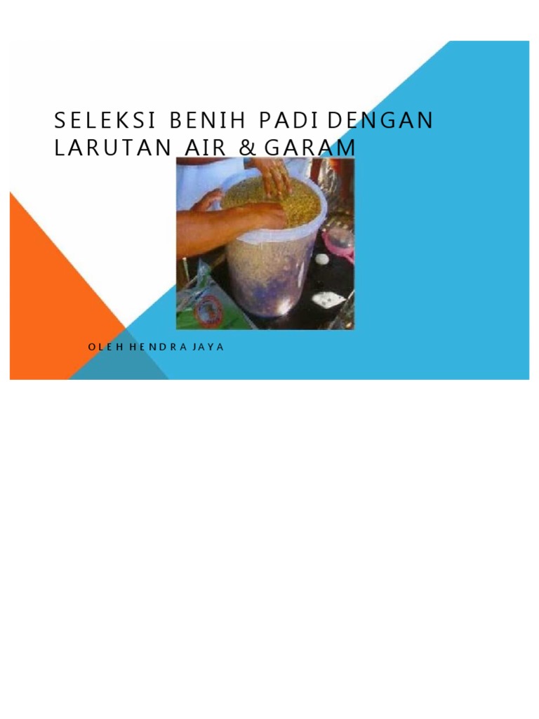 seleksi-benih-padi-dengan-larutan-air | PDF
