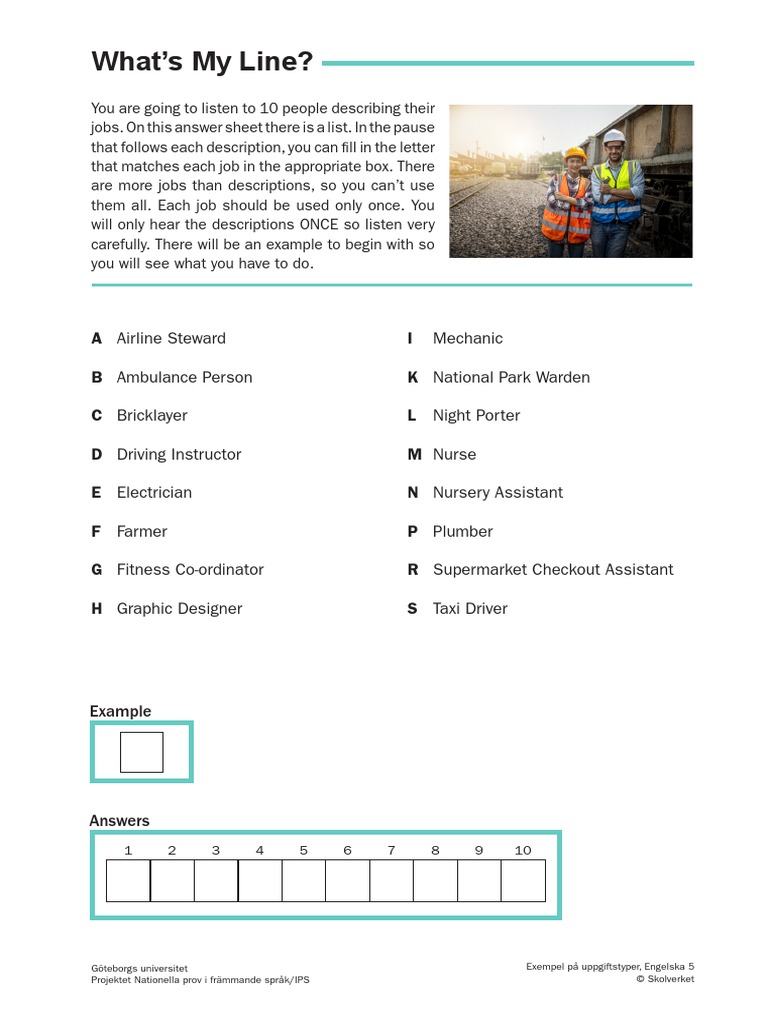 En5 Whats My Line | PDF | Language Arts & Discipline