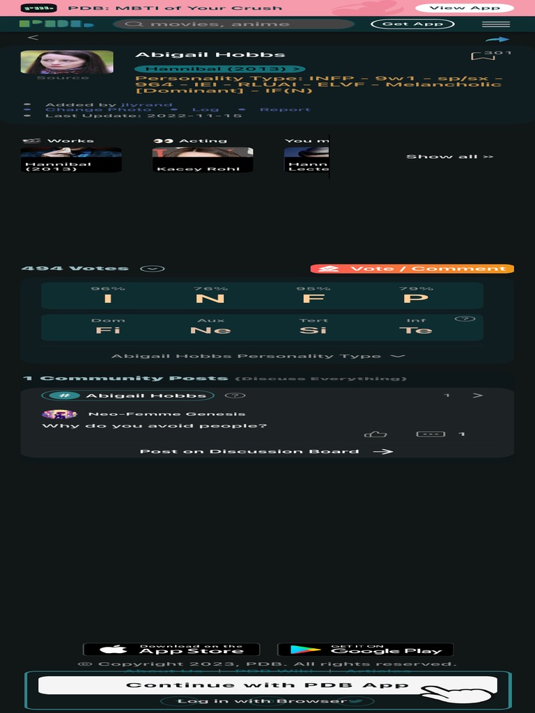 Abigail Hobbs MBTI Personality Type INFP or INFJ | PDF
