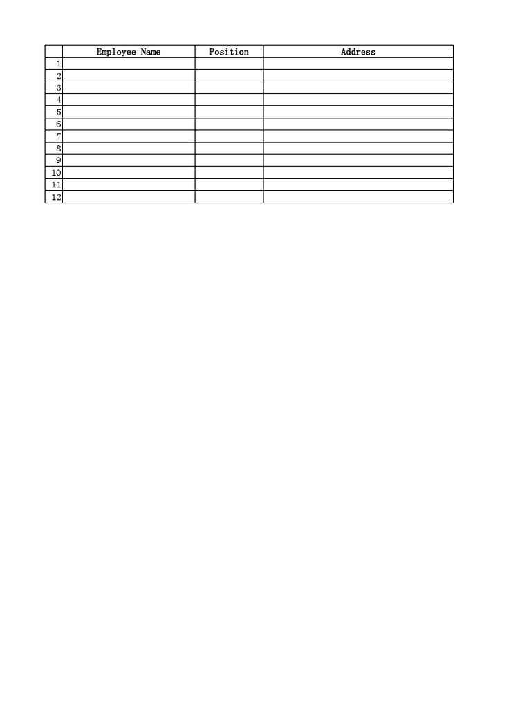 Employee List Template | PDF