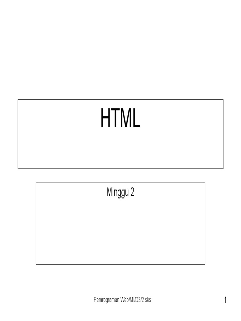 Pertemuan 3-Pemrograman Web (HTML) | PDF