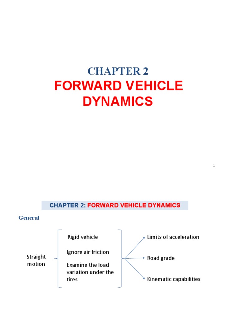 02 - Forward Vehicle Dynamics | PDF | Force | Acceleration