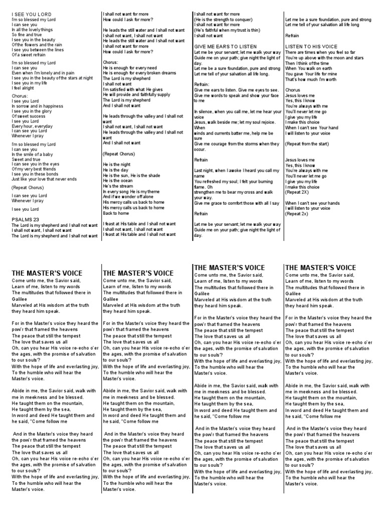 Graduation Song | PDF | Jesus