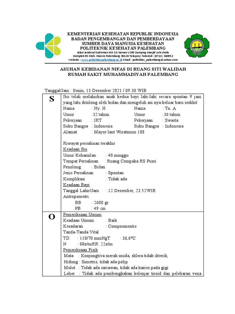 Soap Nifas Hari Ke 2 - 14 | PDF