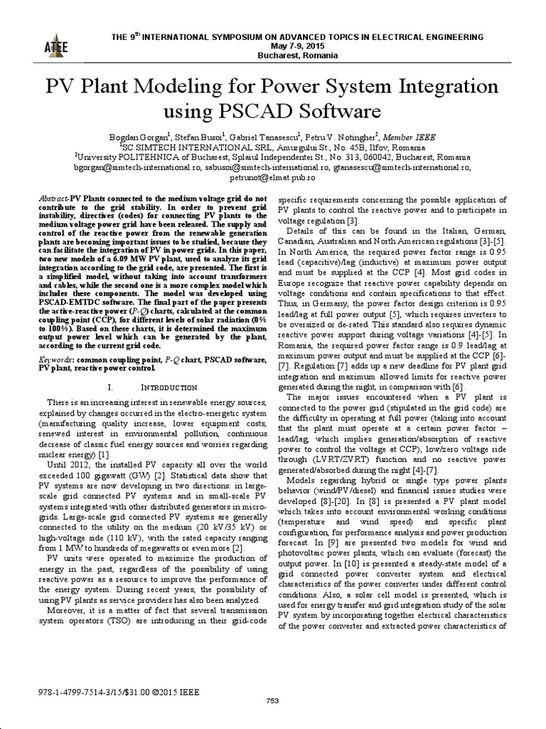 PV Modeling in PSCAD | PDF | Computers | Technology & Engineering