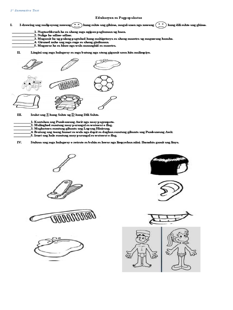 Summative Test in grade1 4th Grading | PDF