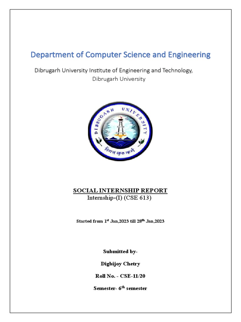 Social Internship Report CSE-11-20 | PDF