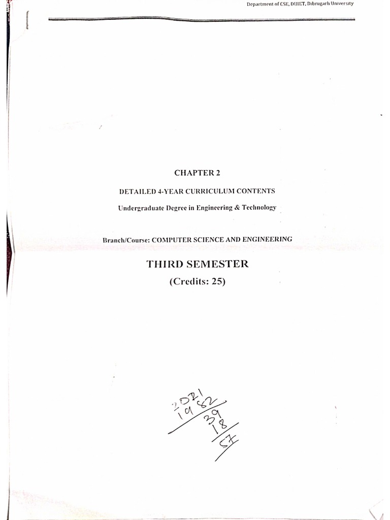 3rd Sem Syllabus Pdf