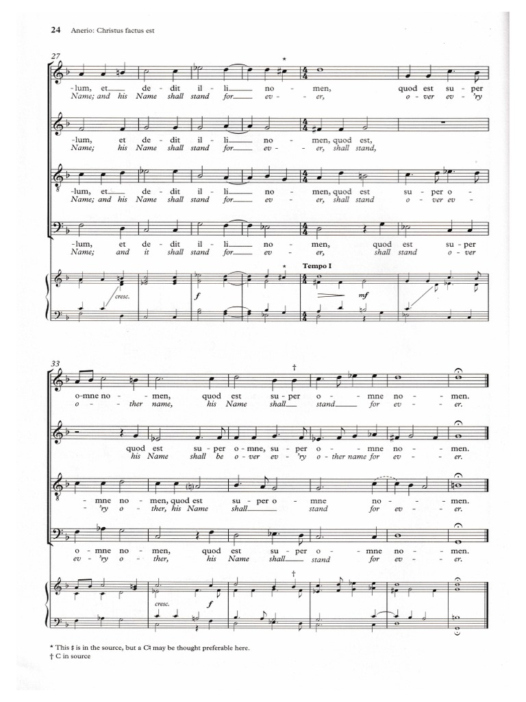 Christus Factus Est - A. Anerio | PDF