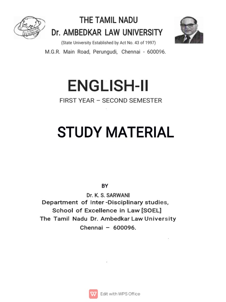 English-II - Study Material | PDF