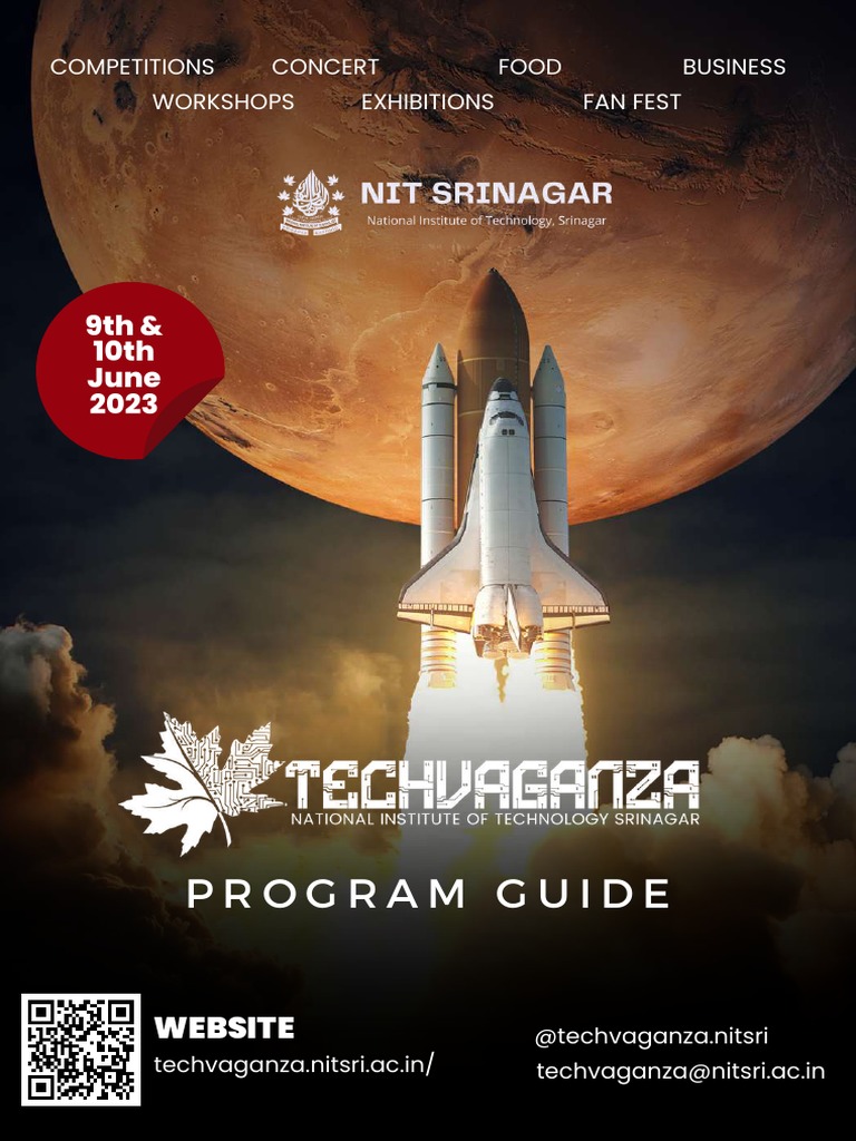 Program Guide Techvaganza NIT Srinagar 2023 | PDF | Machine Learning ...