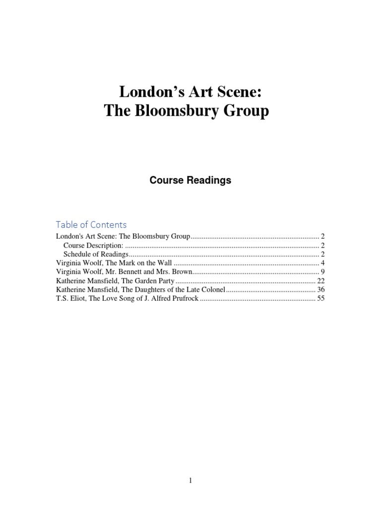 The Mark On The Wall | PDF