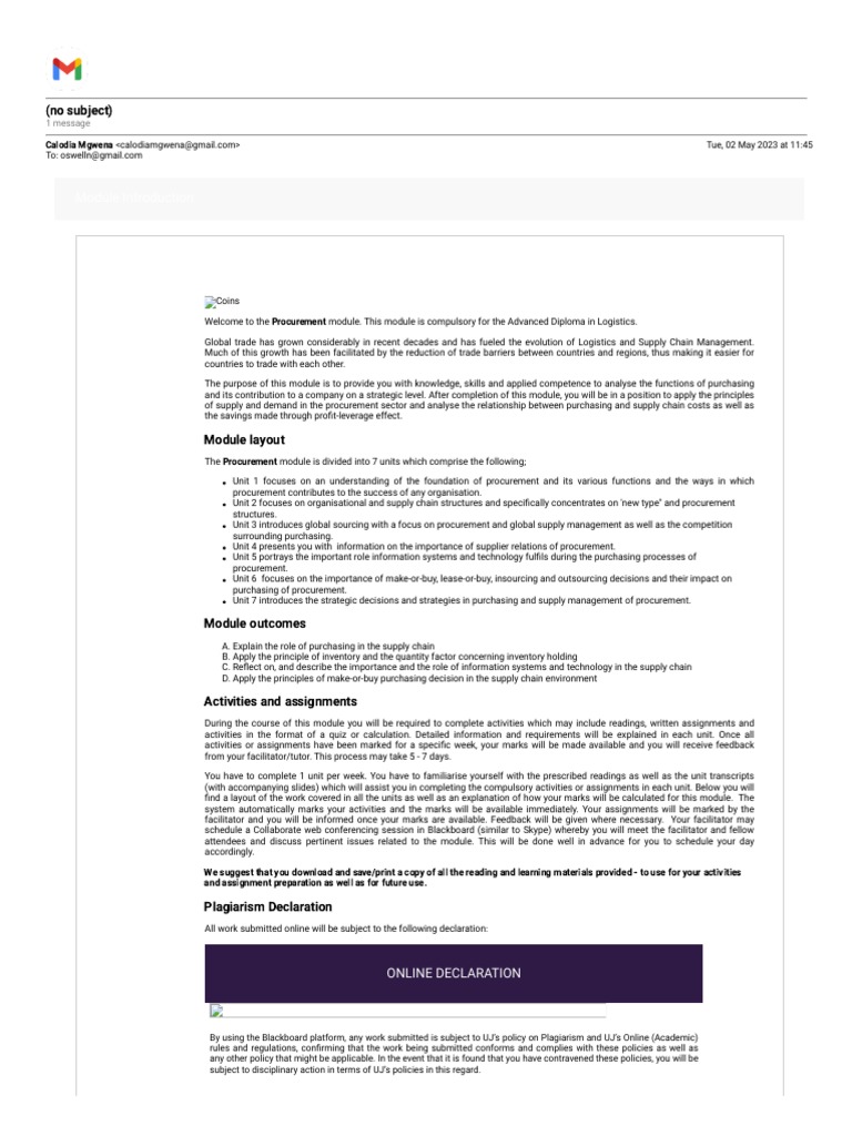 Procurement Module Welcome | PDF