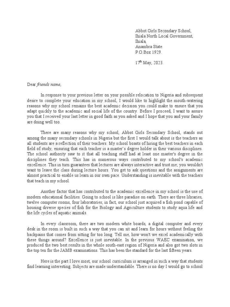 Informal Letter | PDF