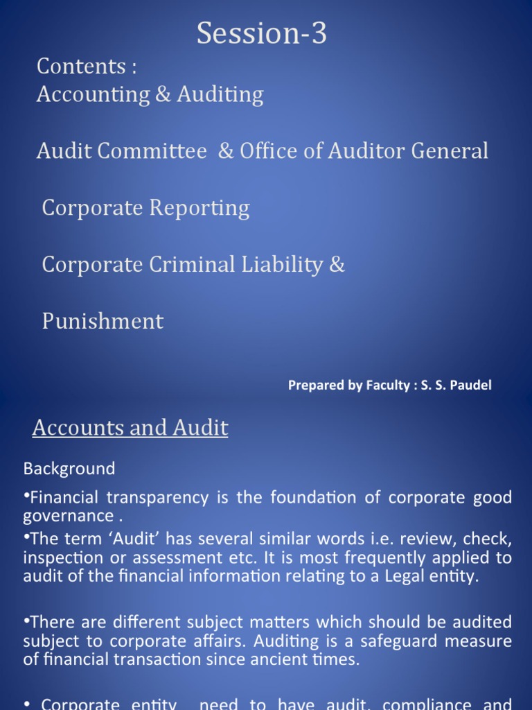 Accounting, Auditing Audit Com Sec-3 | PDF | Audit | Accounting