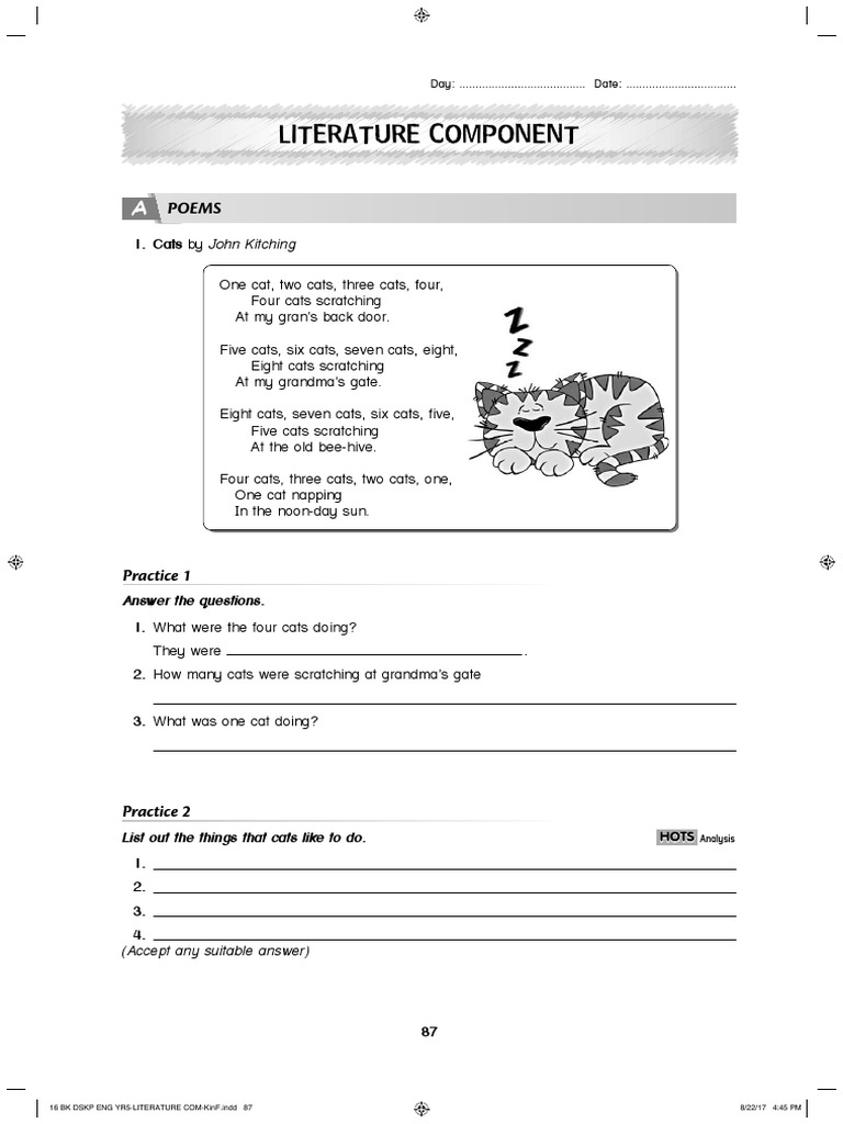 Literature Component Practices Year 51 6 | PDF