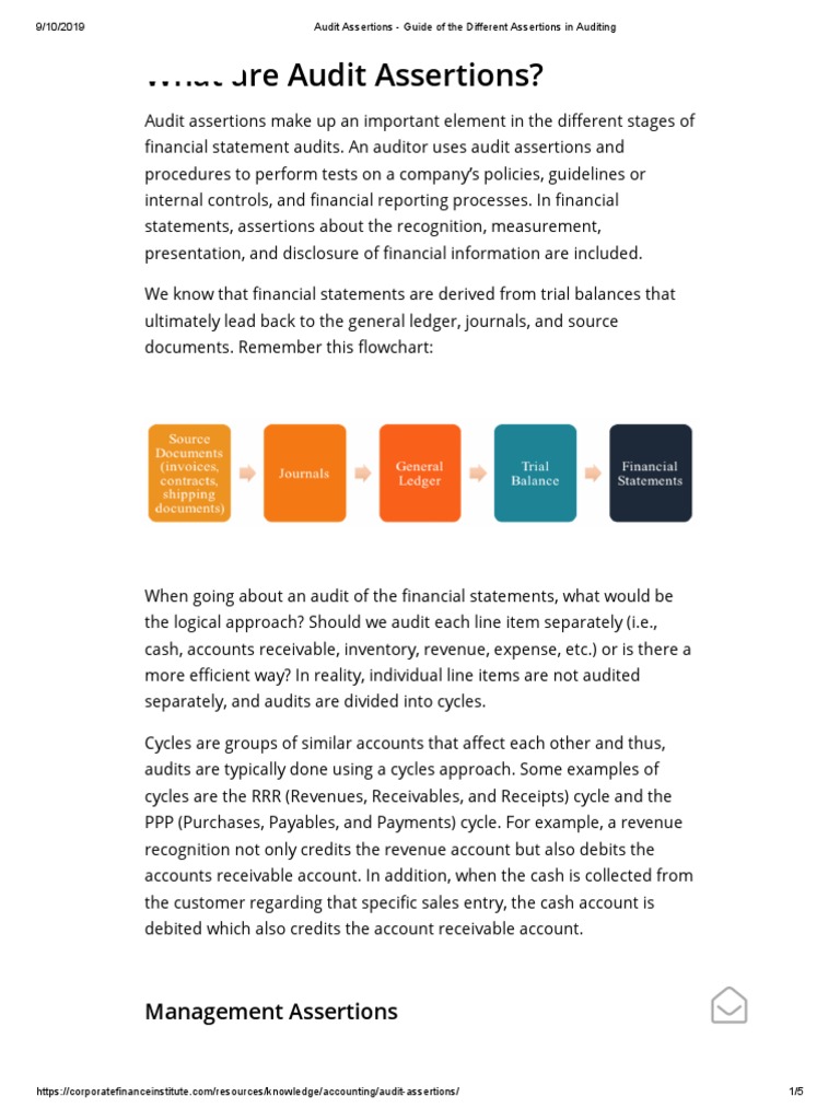 Audit Assertions Explained | PDF | Debits And Credits | Financial Audit
