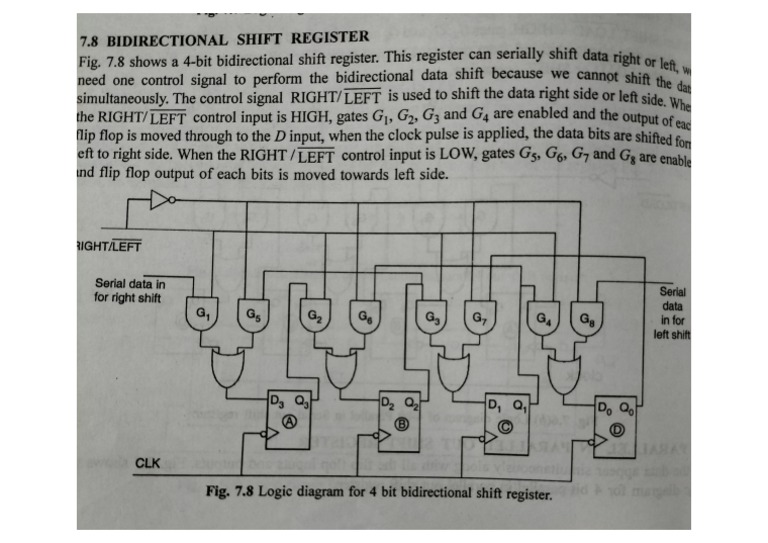 Bidirectional Shift Register | PDF