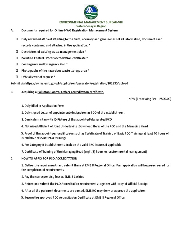 HWG Registration & PCO Accreditation Guide | PDF
