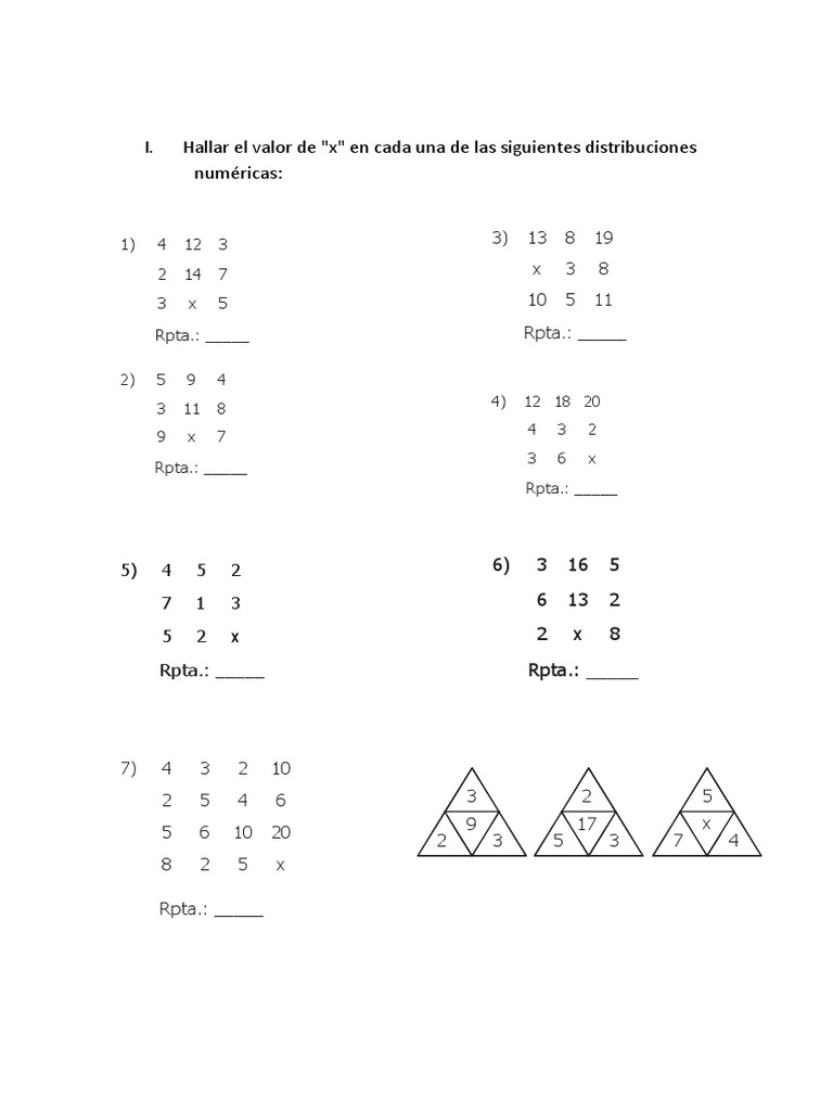 Ejercicios de Distribuciones Numéricas | PDF
