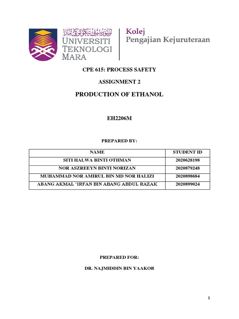 Group1 Ethanol - Cpe615 - A2 | PDF | Ethanol | Risk