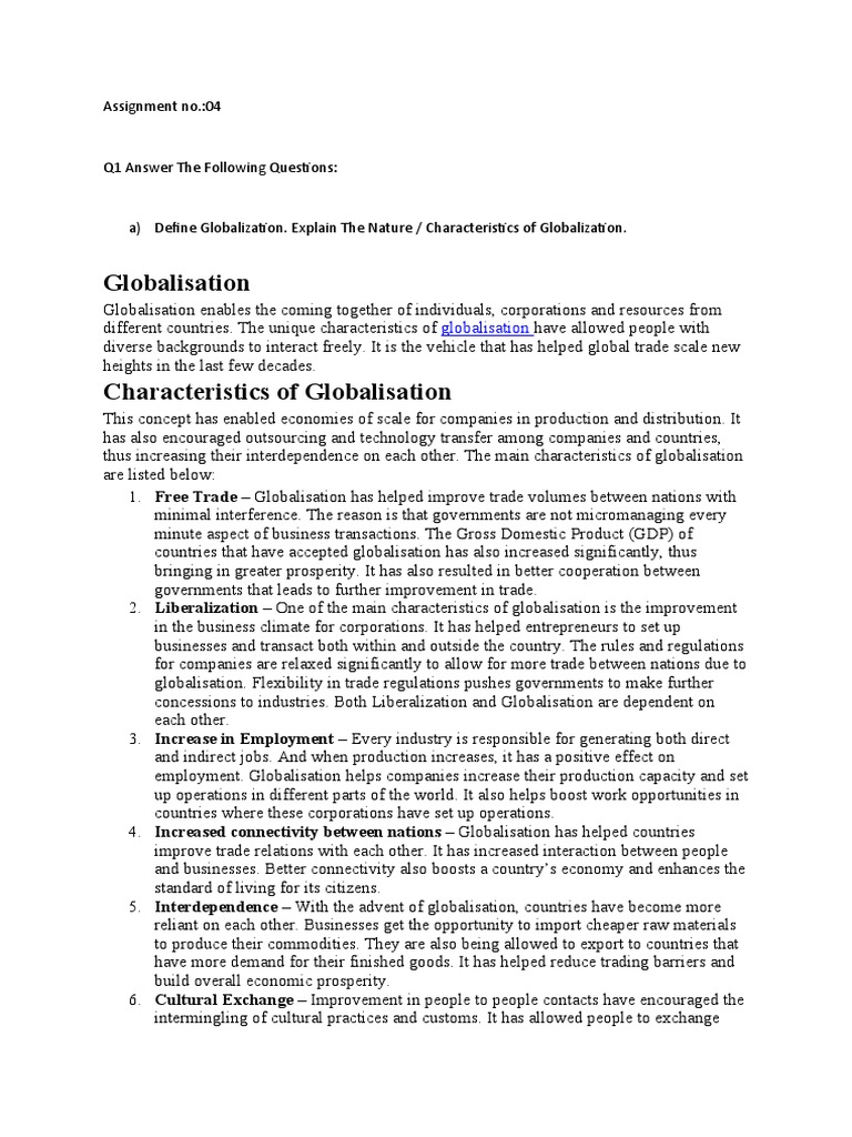 Globalisation | PDF | Exchange Rate | Globalization