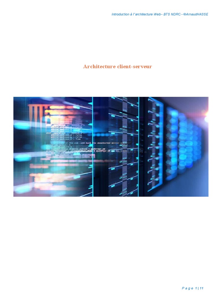 Architecture Client/s | PDF | Client–serveur | Serveur (Informatique)
