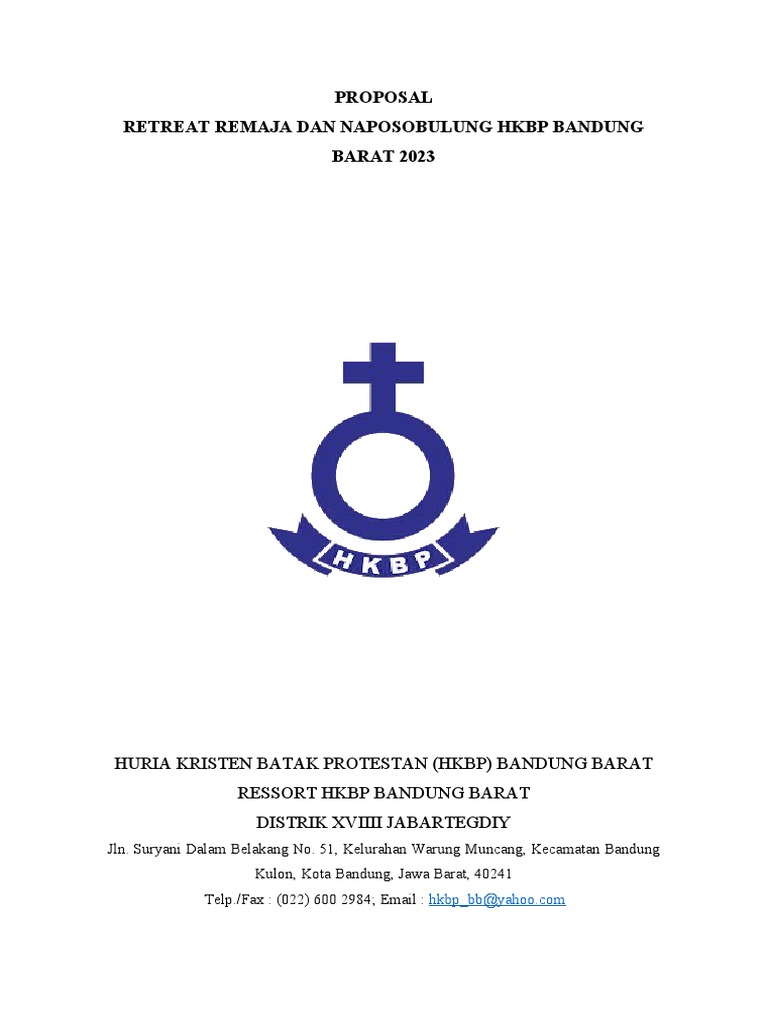 Contoh Proposal Retreat Naposo Dan Remaja 2023 | PDF