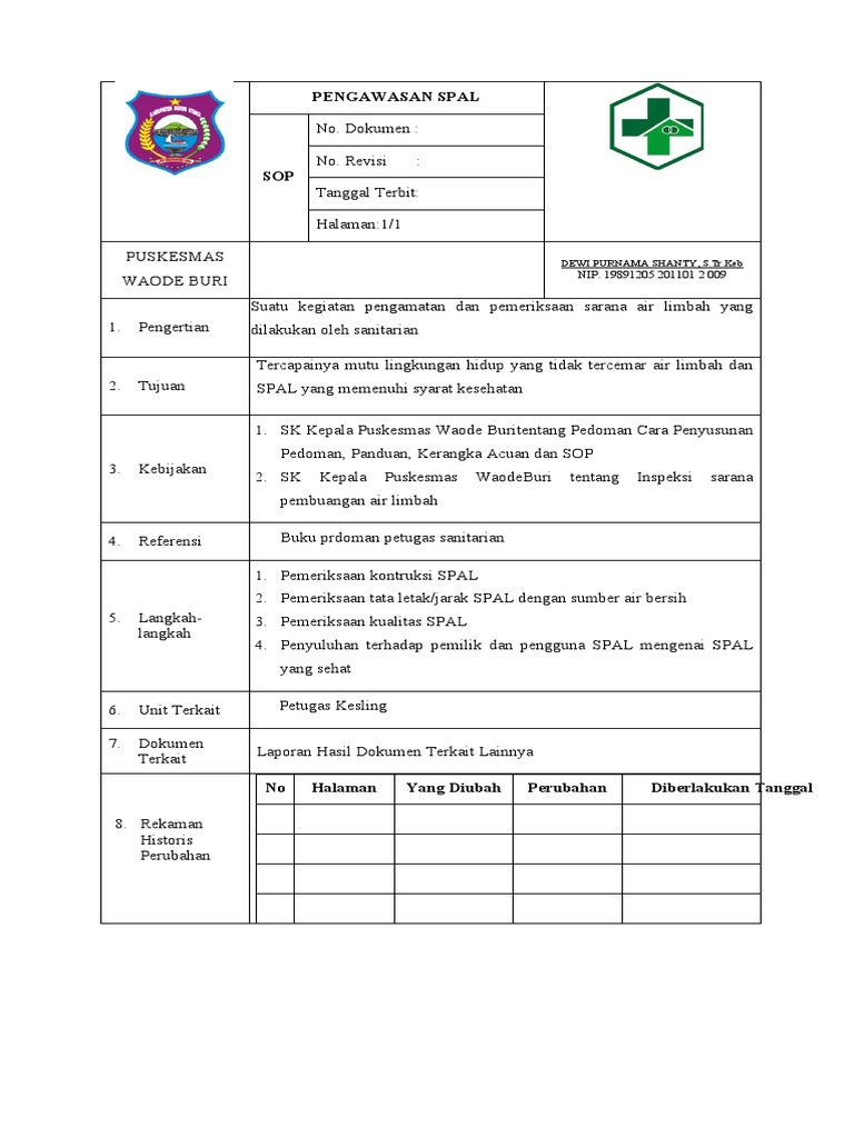 Sop Pengawasan Spal | PDF