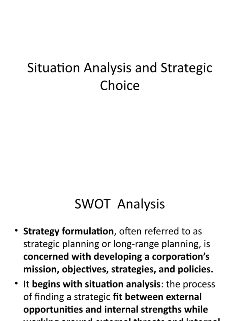 Strategic Analysis Tools Overview | PDF | Swot Analysis | Strategic ...