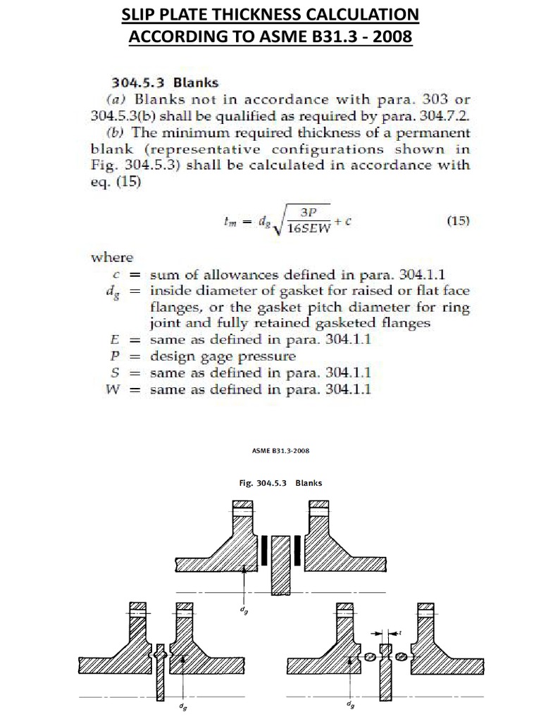 ASME B31.3 Slip Plate Guide | PDF