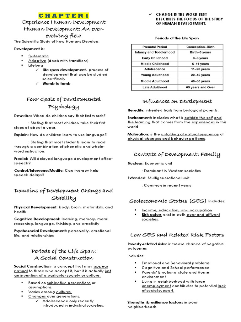 CHAPTER-1 Dev Psych Papalia | Download Free PDF | Developmental Psychology | Socioeconomic Status