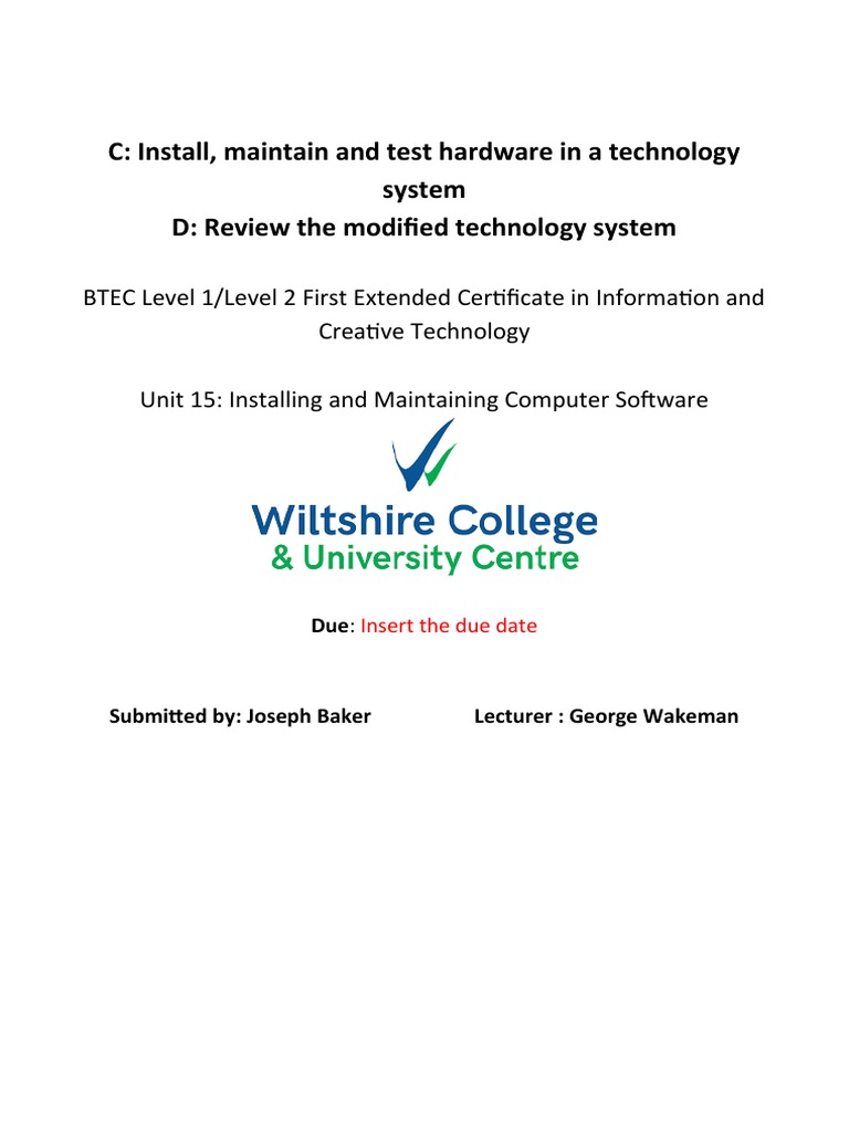 It - Unit 15 - Assignment 3 | PDF | Windows 10 | Usb Flash Drive