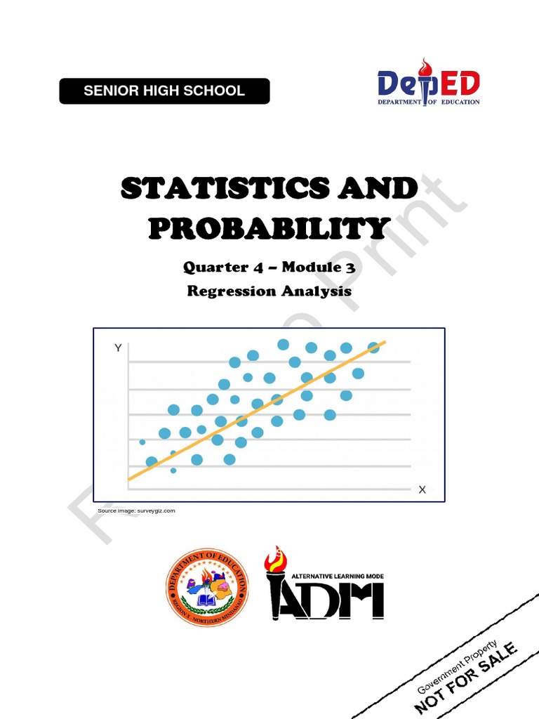 Statprob11 Q4 Mod3 Regressionanalysis V5 Pdf Linear Regression Regression Analysis 9812
