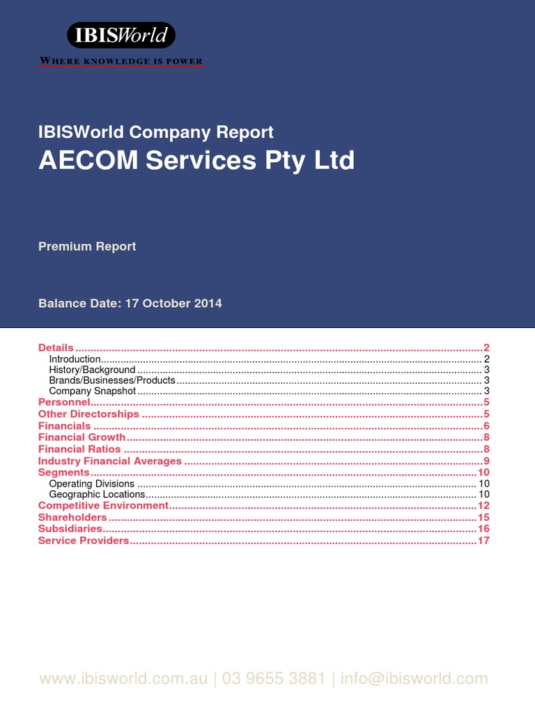 AECOM Services Pty LTD Oct 2014 | PDF
