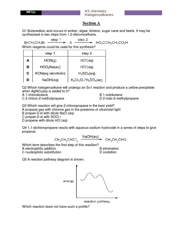 Halogenoalkane As Chem Ans-1 | PDF