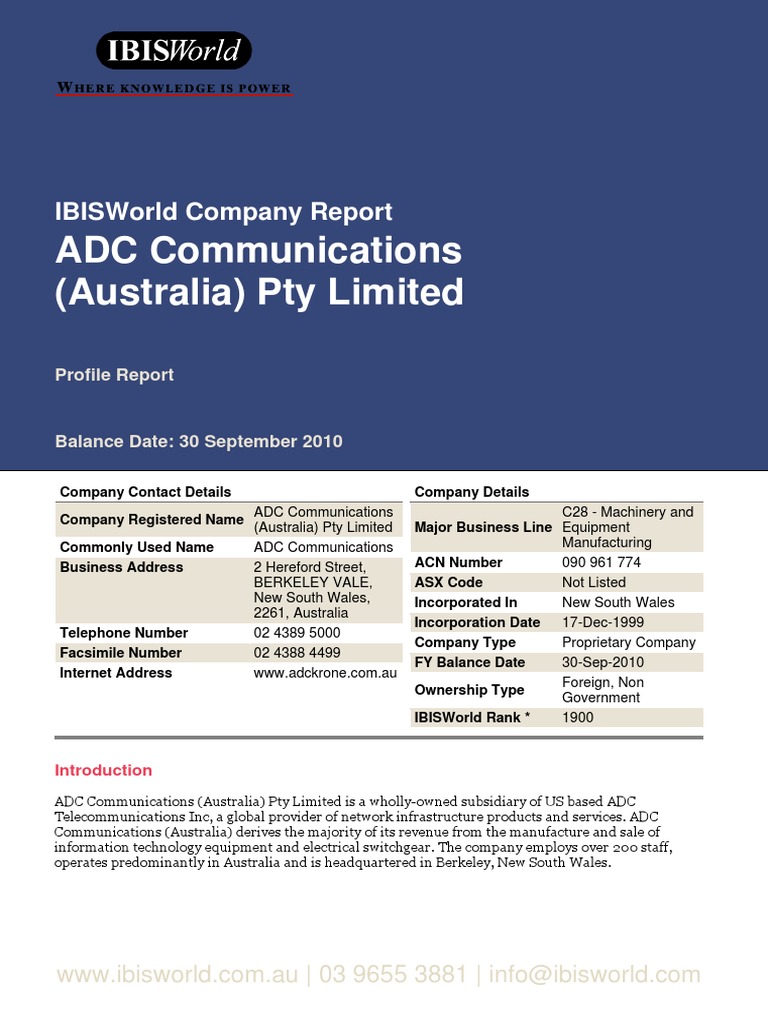 ADC Communications 30 Sept 2010 | PDF | Business | Finance & Money ...