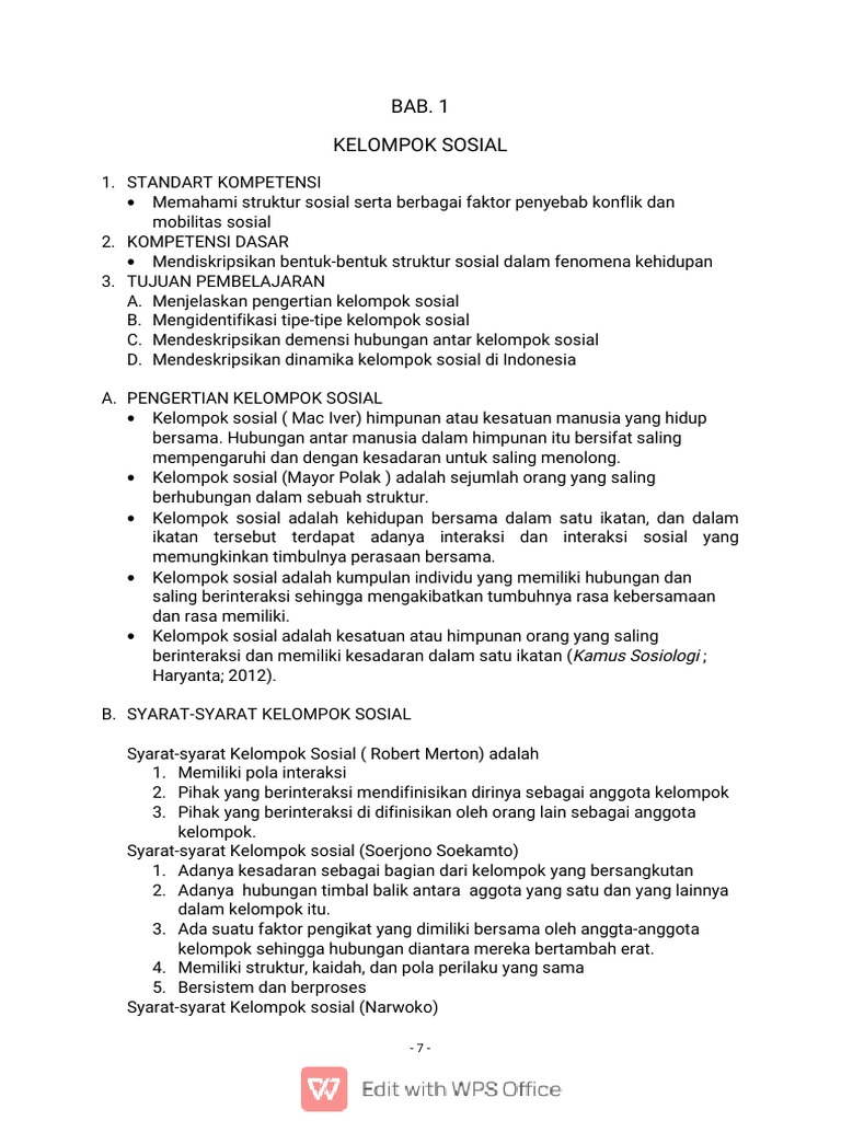 Kelompok Sosial | PDF | Sains & Matematika | Pengembangan Diri