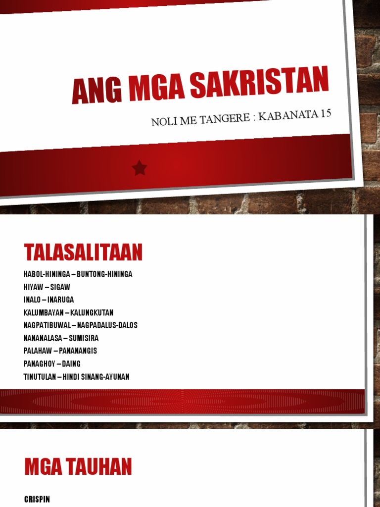 Ang Mga Sakristan | PDF