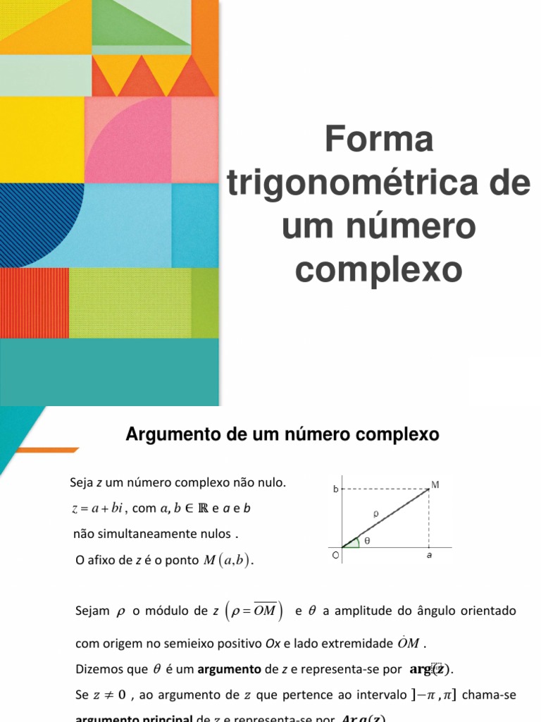 Forma Trigonométrica de Complexos | PDF